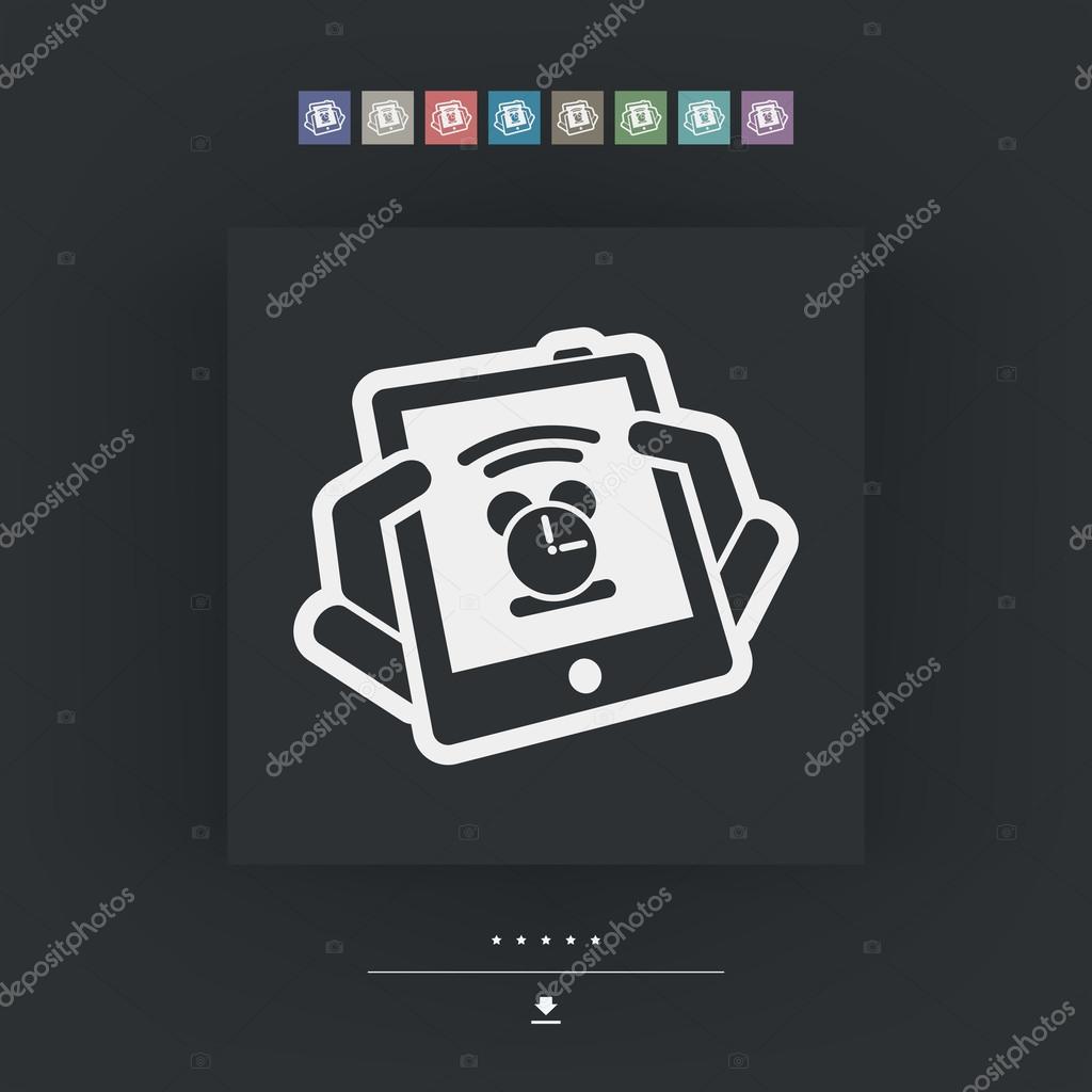 Tablet clock icon Stock Vector Image by ©MyVector #71854097