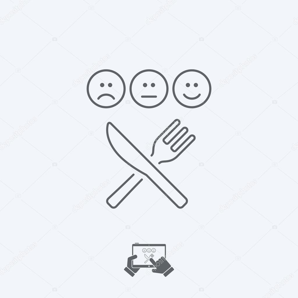 Icono de calificaci n de restaurante - Serie delgada 2024