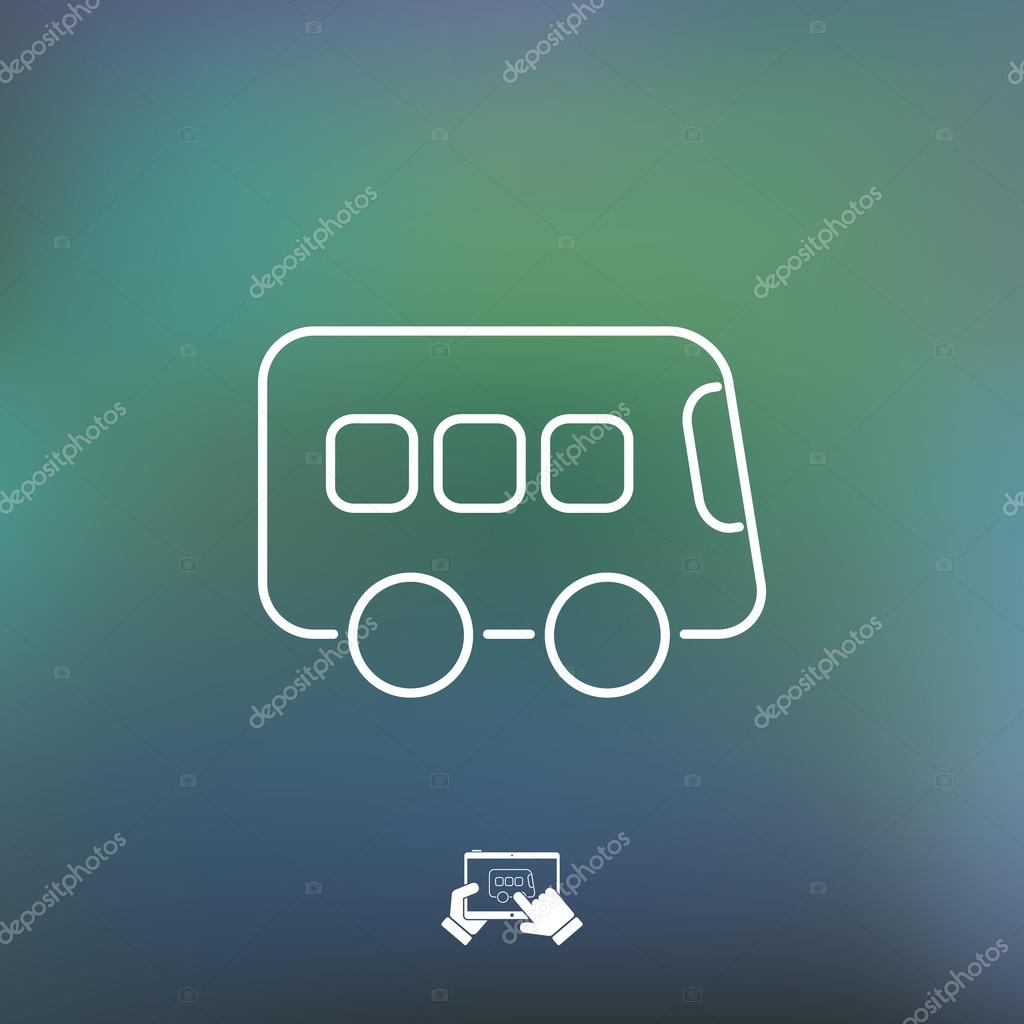 Bus icon - Thin series Stock Vector by ©MyVector 85160470