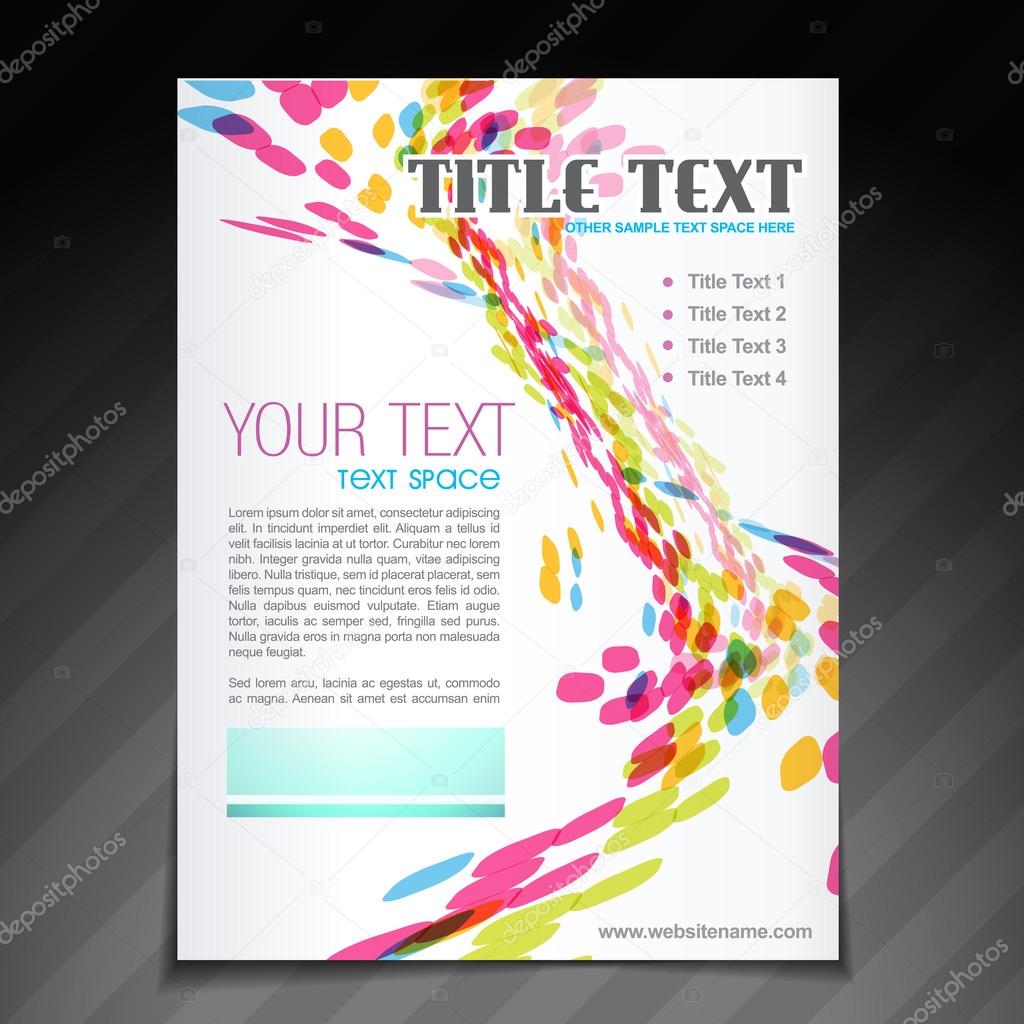 Colorful wave brochure flyer design Stock Vector by ©pinnacleanimate ...