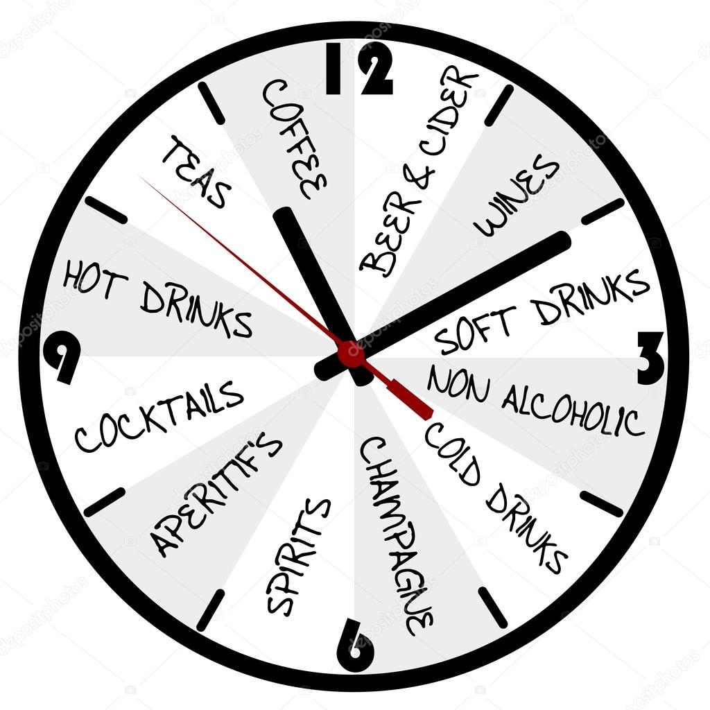 Bar menu in the form of a clock Stock Photo by ©hibrida13 52881613