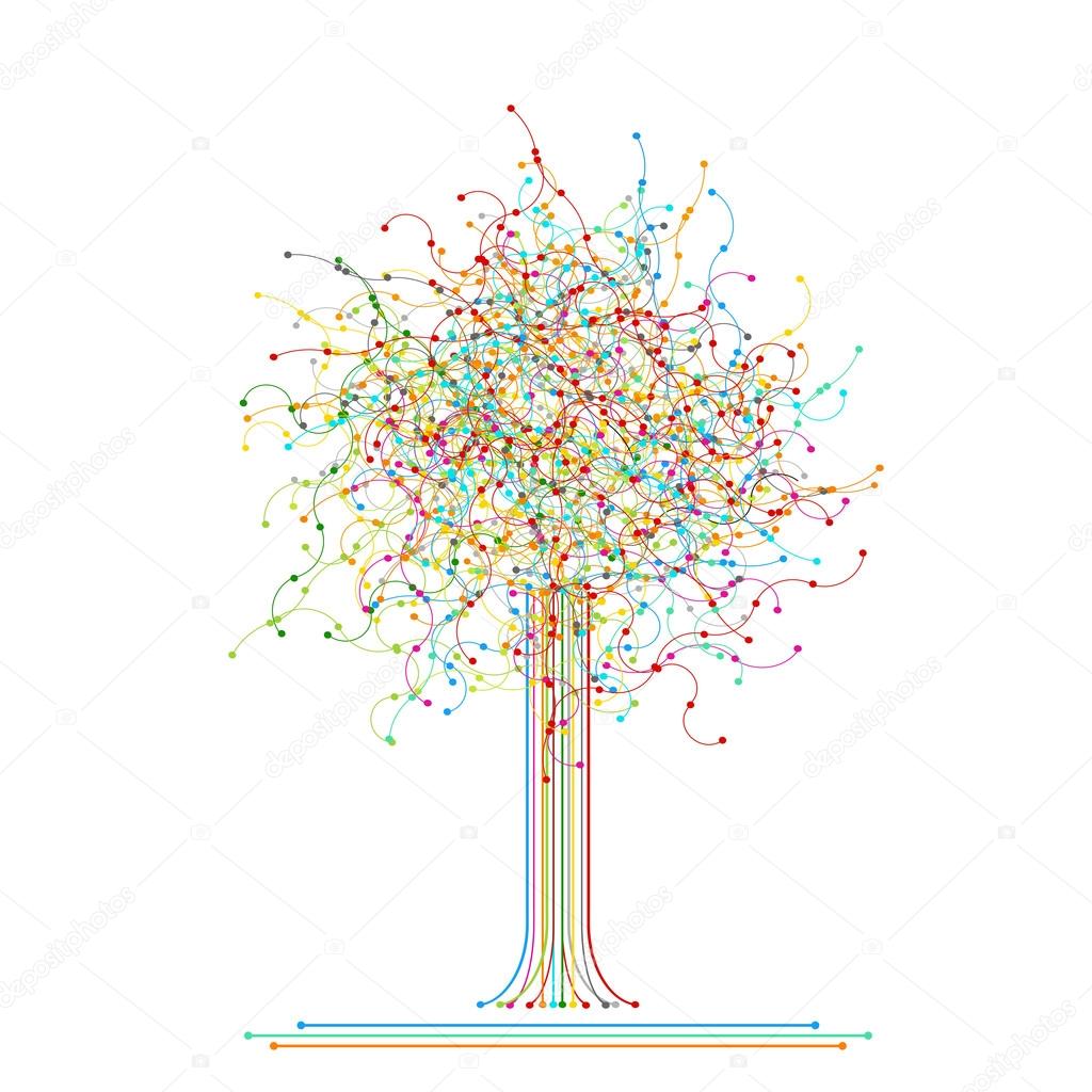 Colored network tree Stock Vector Image by ©hibrida13 #55972915