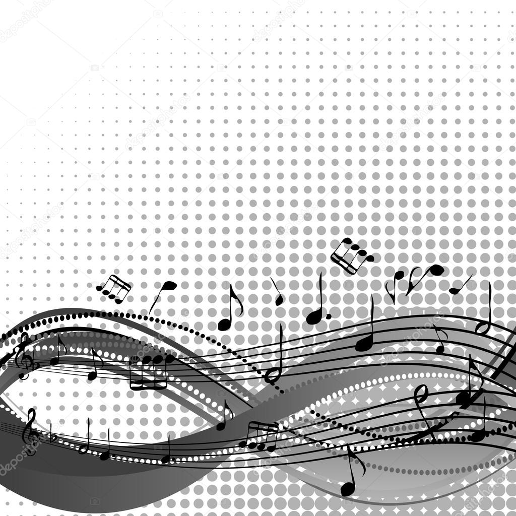 Background with stave and musical notes Stock Vector by ©hibrida13 62654517