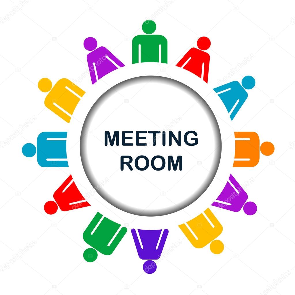Colorful meeting room icon Stock Vector by ©hibrida13 78387552