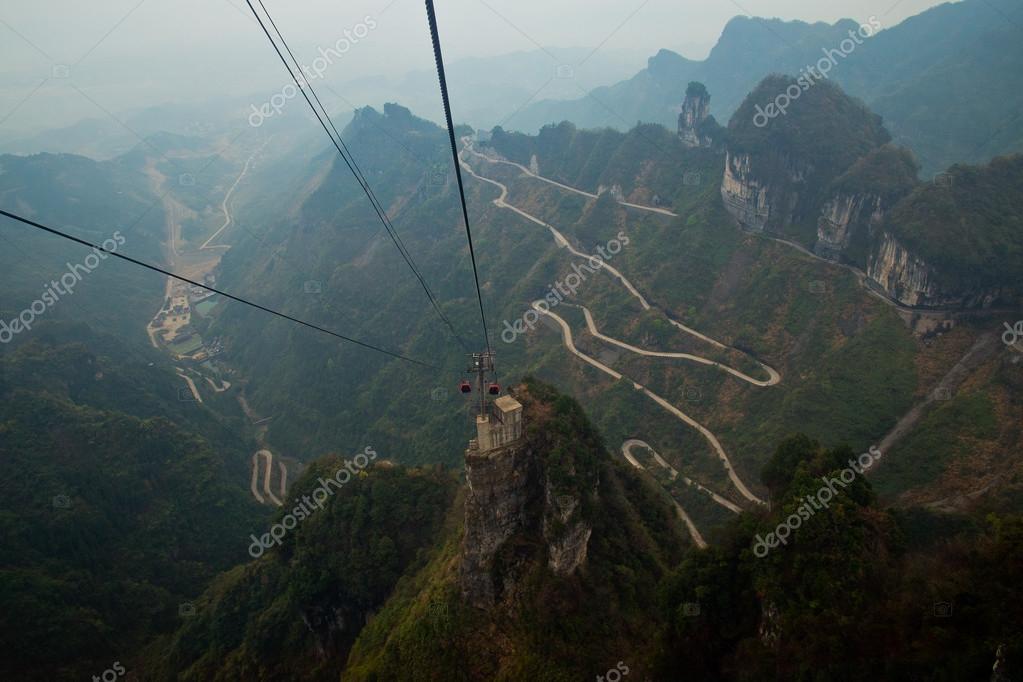 Tianmen mountain cable car — Stock Photo © kirinaliza #93009956