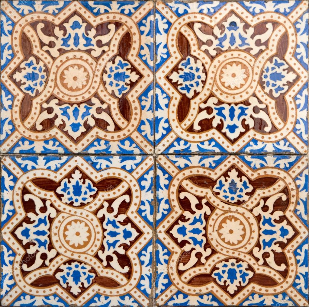 Traditional Portuguese glazed tiles — Stock Photo © homydesign #83648098
