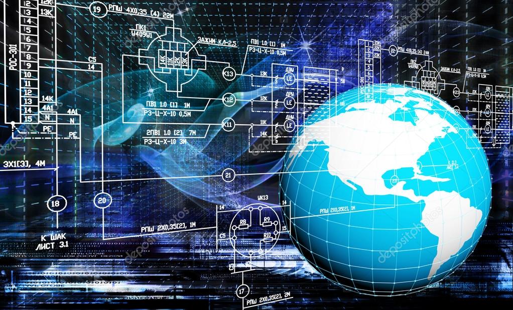 Engineering designing communications computer technologies.Industrial ...