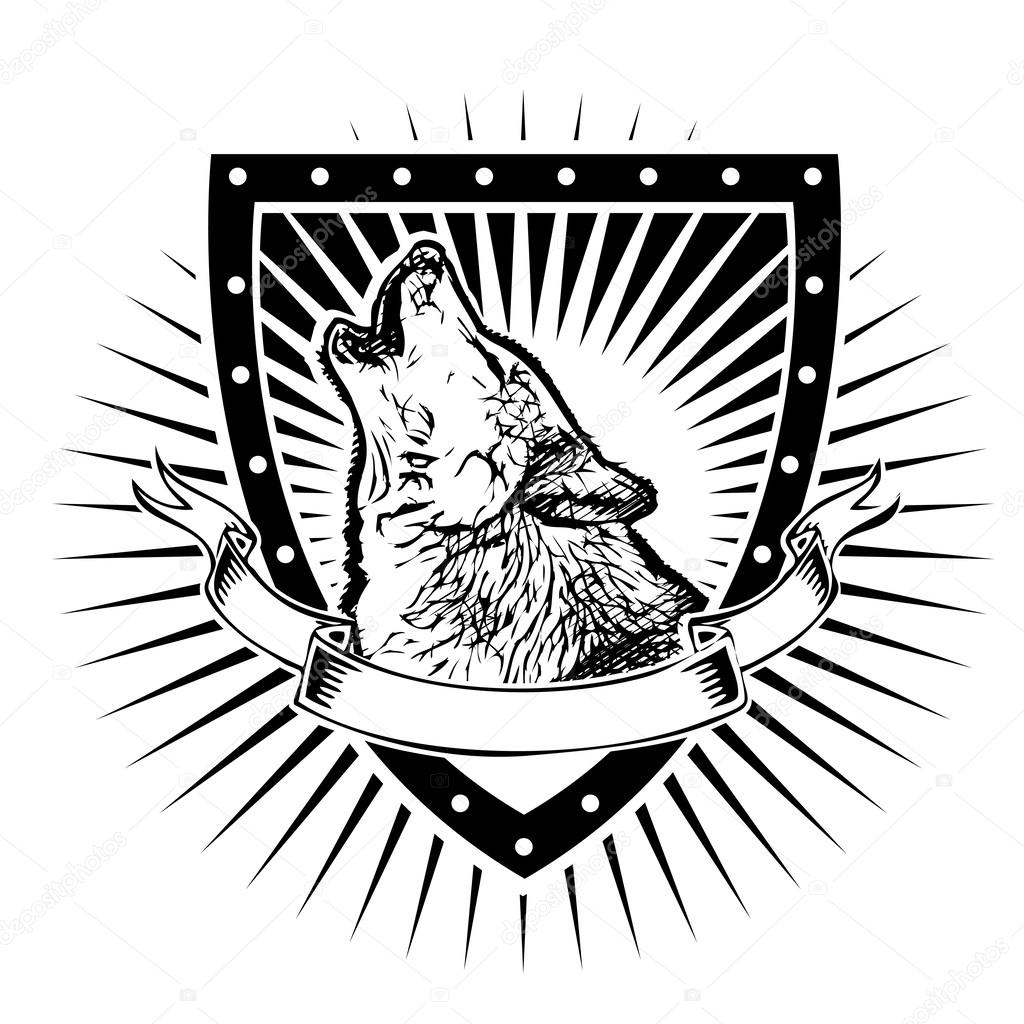 Escudo del lobo — Archivo Imágenes Vectoriales © ranker666 #62335321