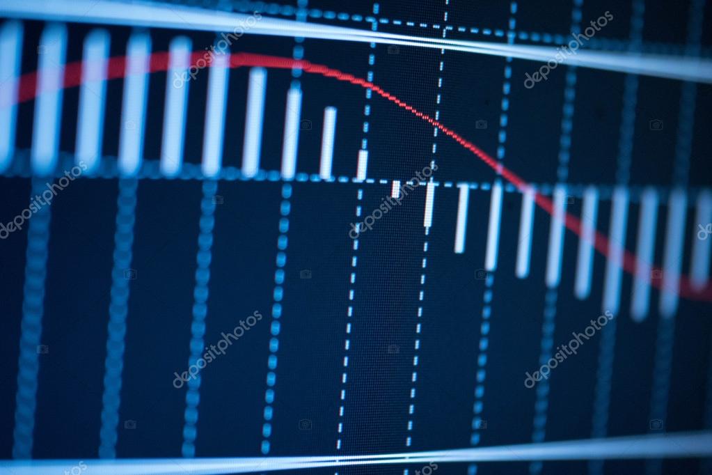 Candlestick chart showing a decreasing trend — Stock Photo © nelka7812 ...