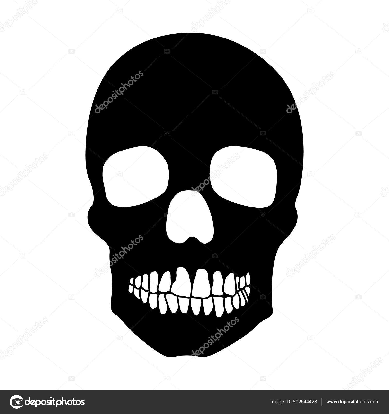 Human Skull Skeleton Vector Pictogram Stock Vector Image by ...
