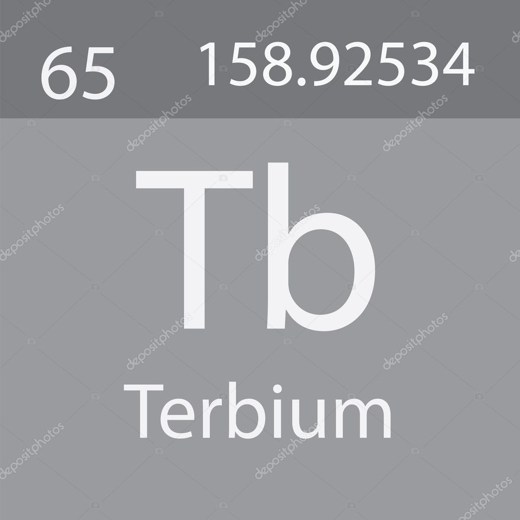 Terbium Periodic Table Of Elements Stock Illustration, 52% OFF