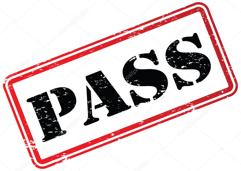 Pass Rubber Stamp White — Stock Photo © bigfatnapoleon #103726840