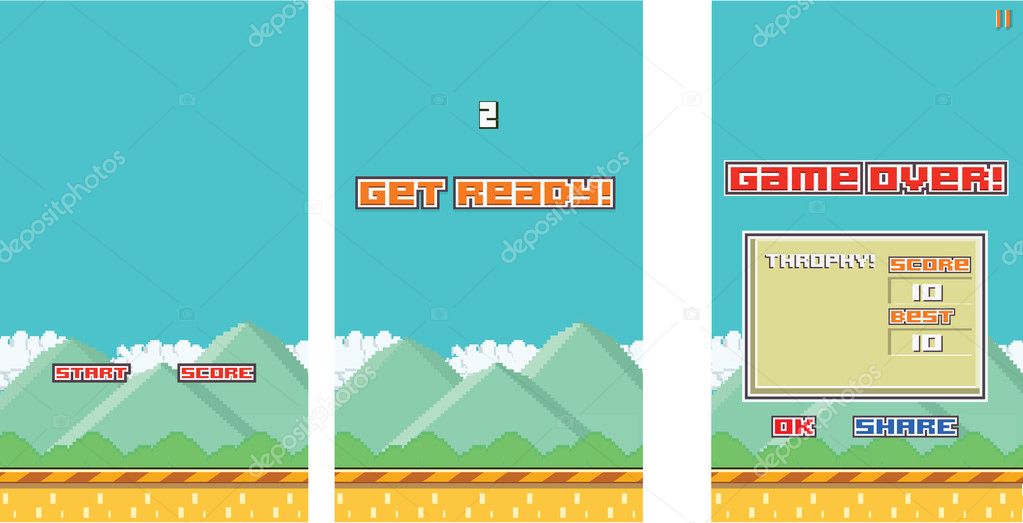 Retro Bit Classic Platform Mobile Game — Stock Photo © bigfatnapoleon ...