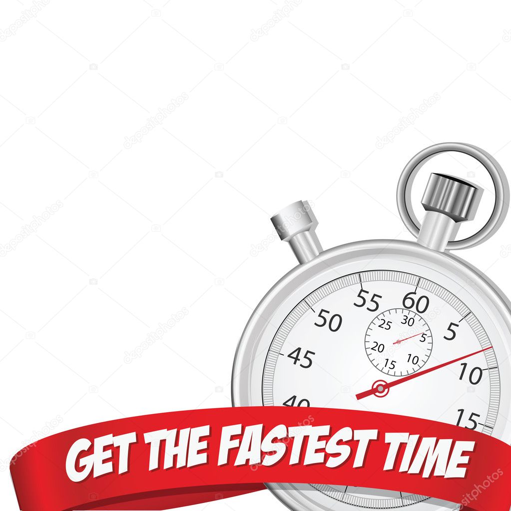 Fastest Time Stopwatch Vector Stock Photo by ©bigfatnapoleon 103749338
