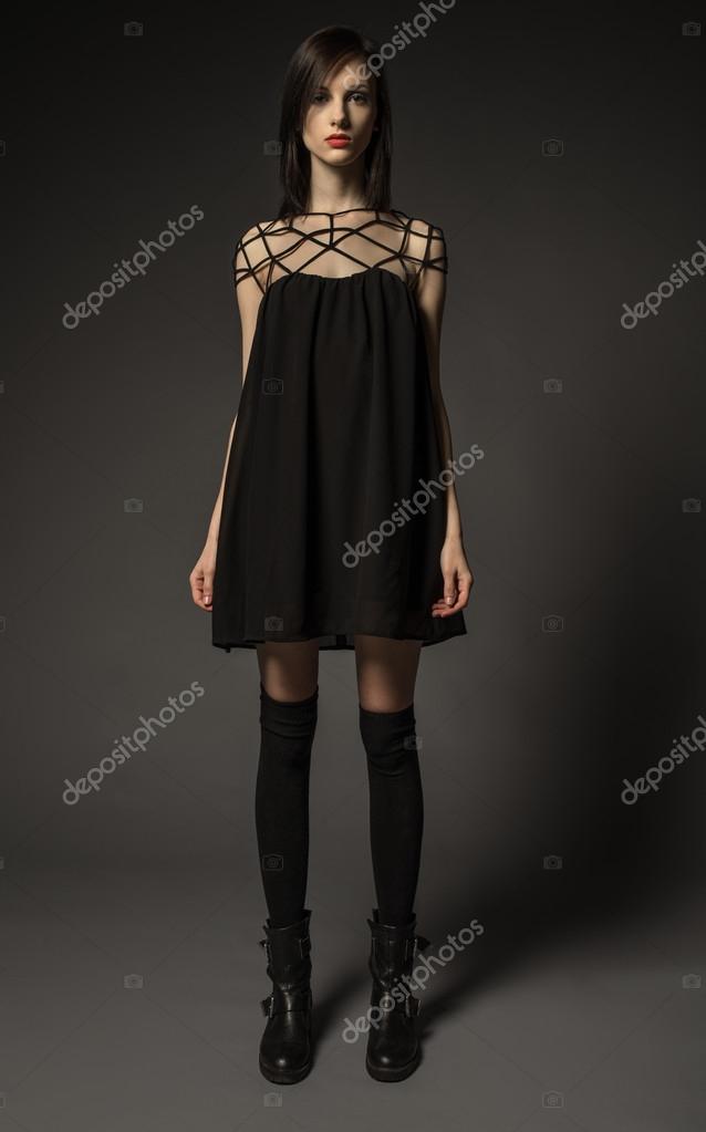 Fashion woman model in studio Stock Photo by ©FlexDreams 57292885