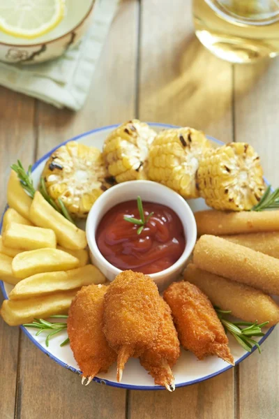 Fast food plate — Stock Photo © MarinaN #53651795