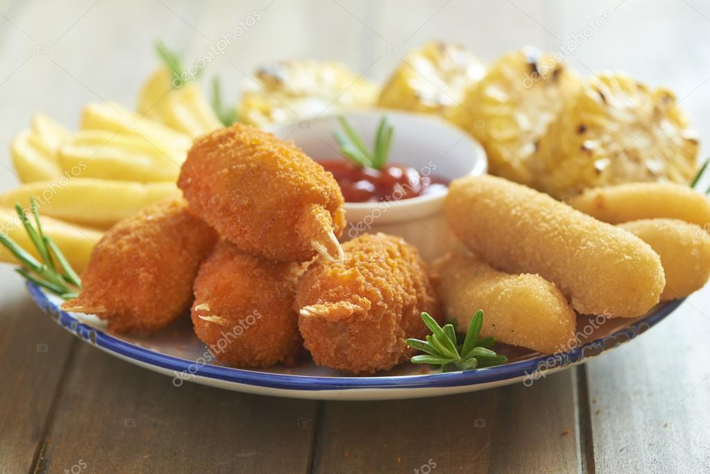 Fast food plate — Stock Photo © MarinaN #56827701