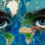Planet earth and blue human eye Stock Photo by ©Alexis84 8526409
