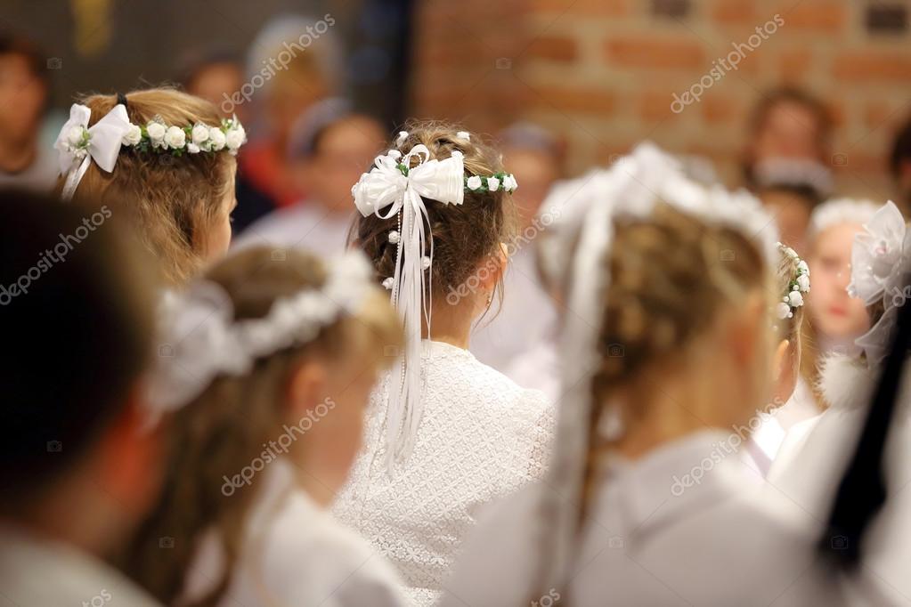 Children going to the first holy communion — Stock Photo © wideonet ...