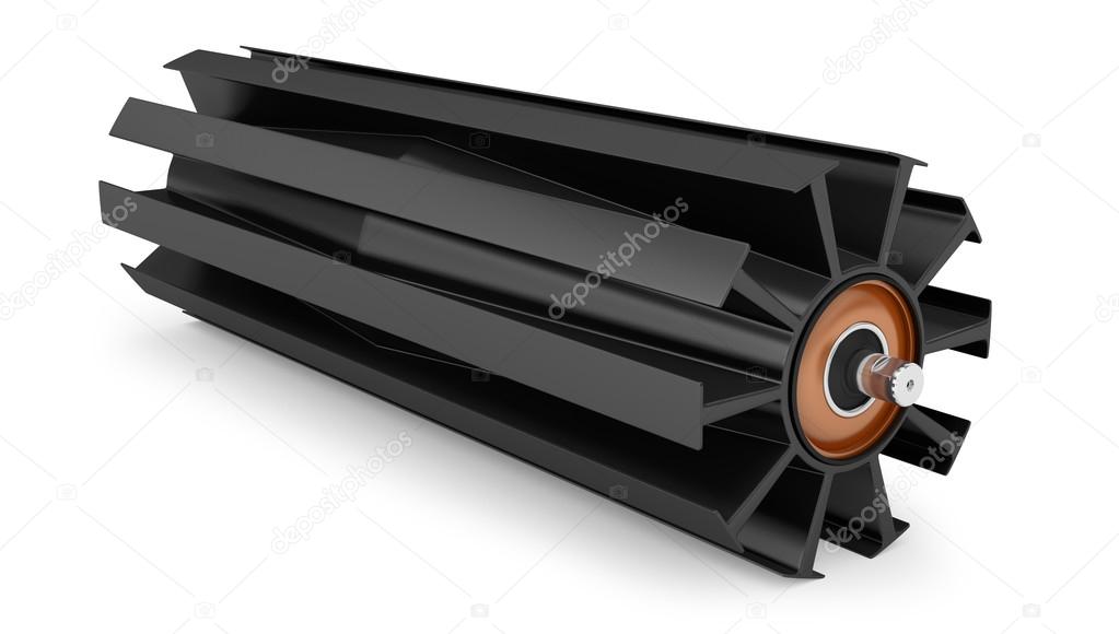 Winged pulley for drum conveyor isolated Stock Photo by ©Zelfit 63001371