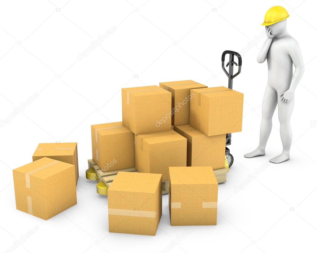 Boxes fell of a pallet jack Stock Photo by ©Zelfit 63001963