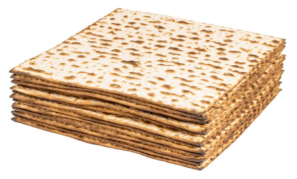 Matzo Isolated White Background Matzah Unleavened Bread — Stock Photo ...