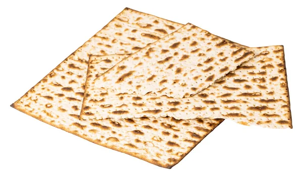 Matzo Isolated White Background Matzah Unleavened Bread — Stock Photo ...