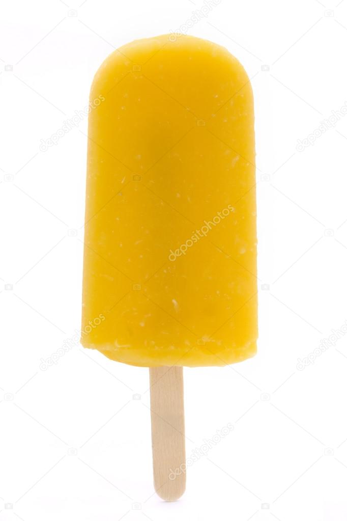 Orange ice lolly over white Stock Photo by ©lucielang 66958095