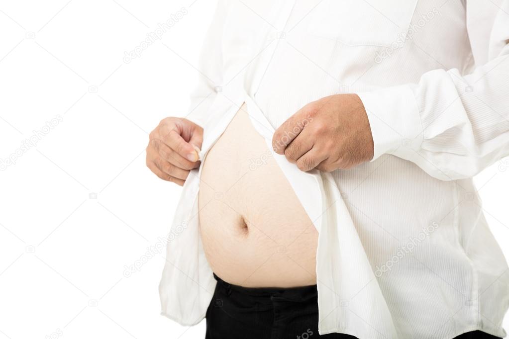 Gordo homem de negócios com uma barriga grande — Foto © tomwang #84176072