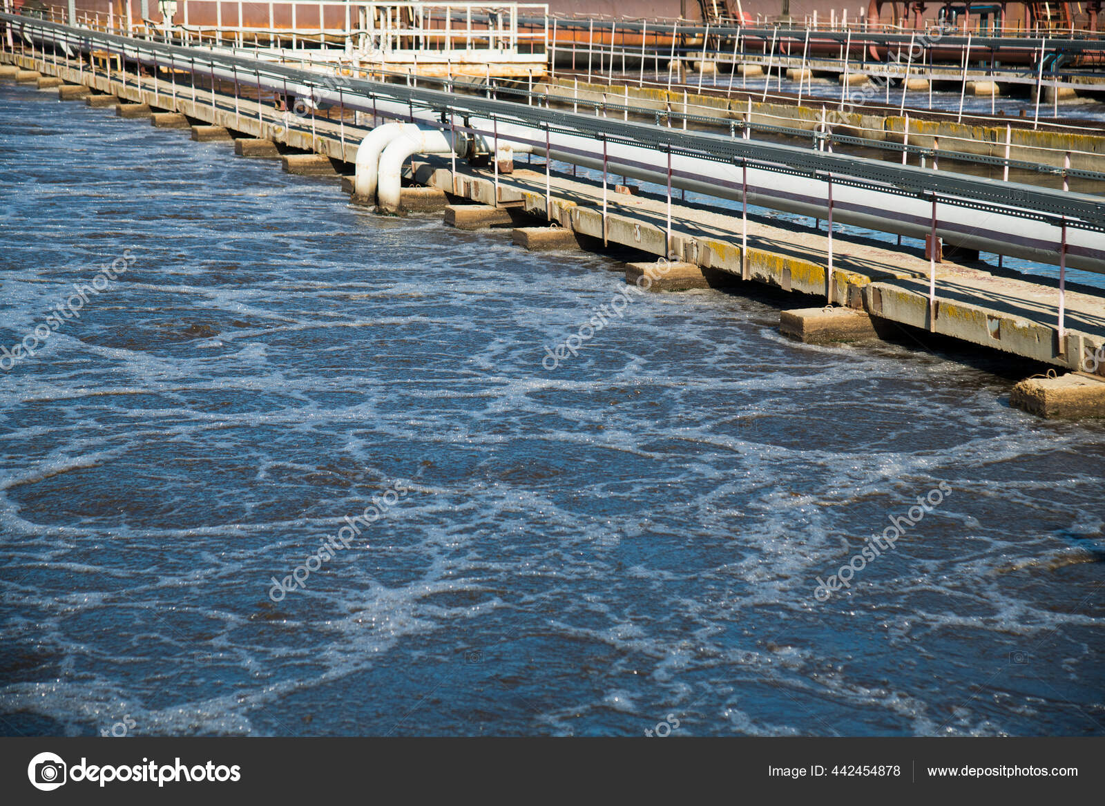Aeration Pool Municipal Wastewater Treatment Plant Water Treatment ...