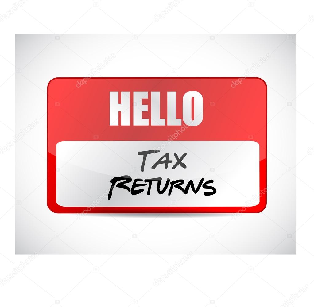 Tax returns name tag sign concept — Stock Photo © alexmillos #100889854