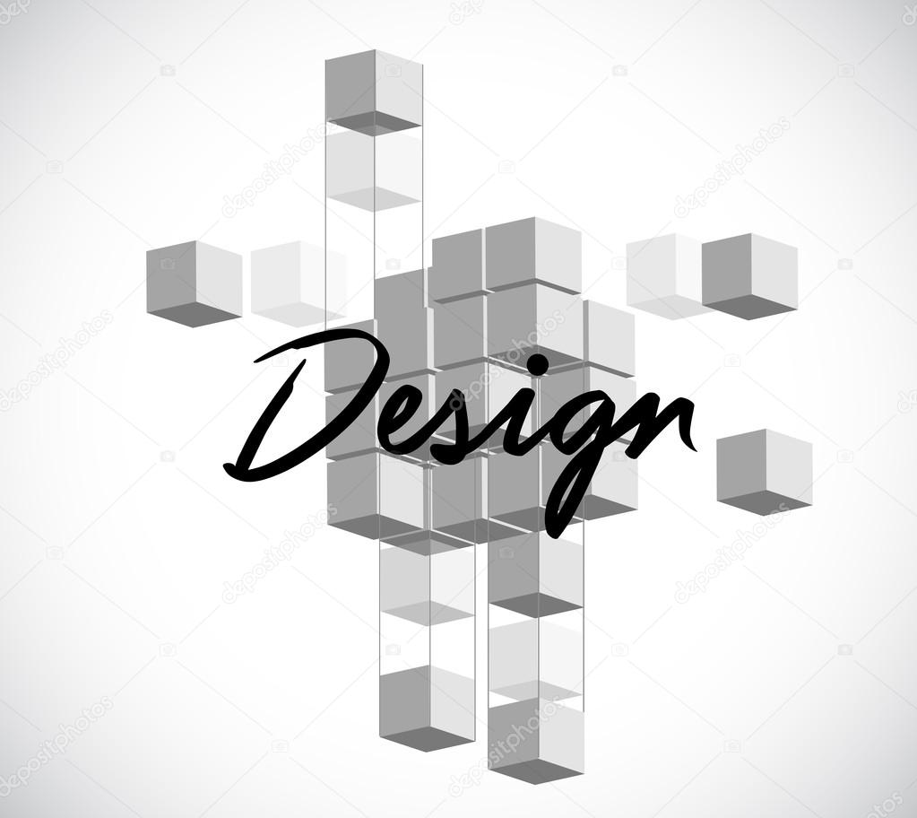 3d cube design diagram illustration design — Stock Photo © alexmillos ...