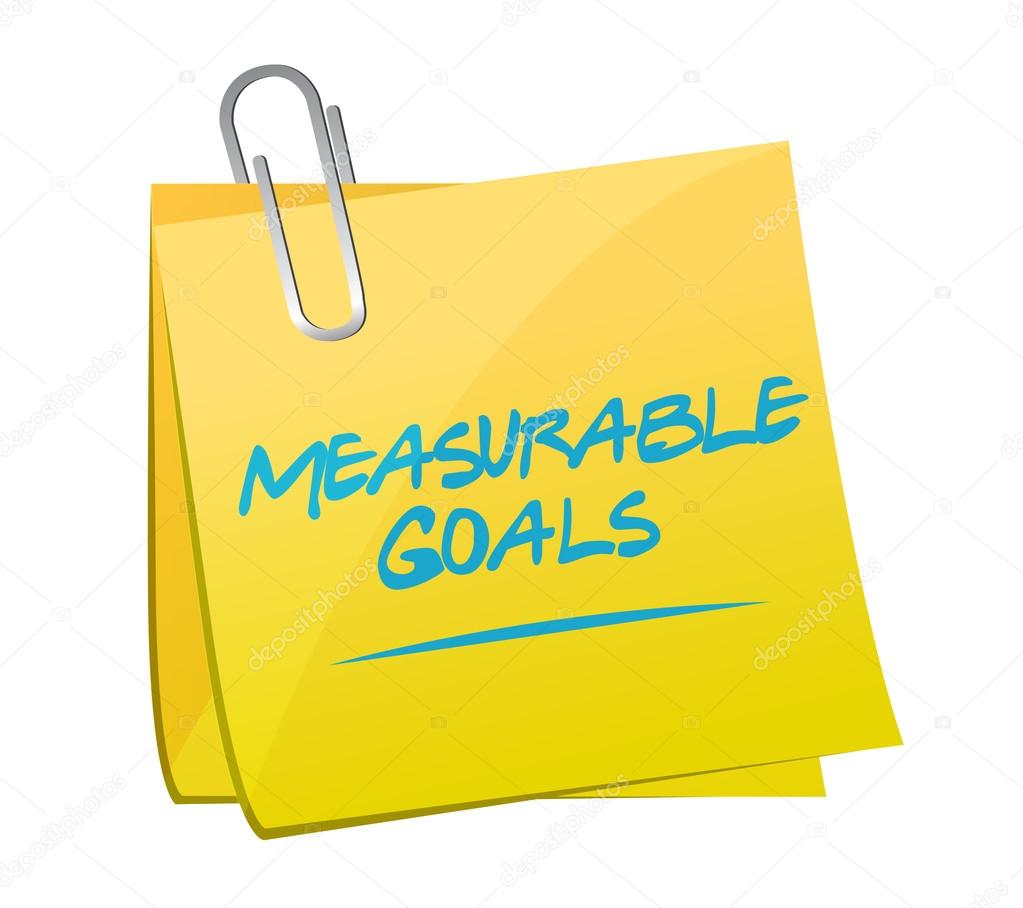 Measurable goals memo post sign concept Stock Photo by ©alexmillos ...