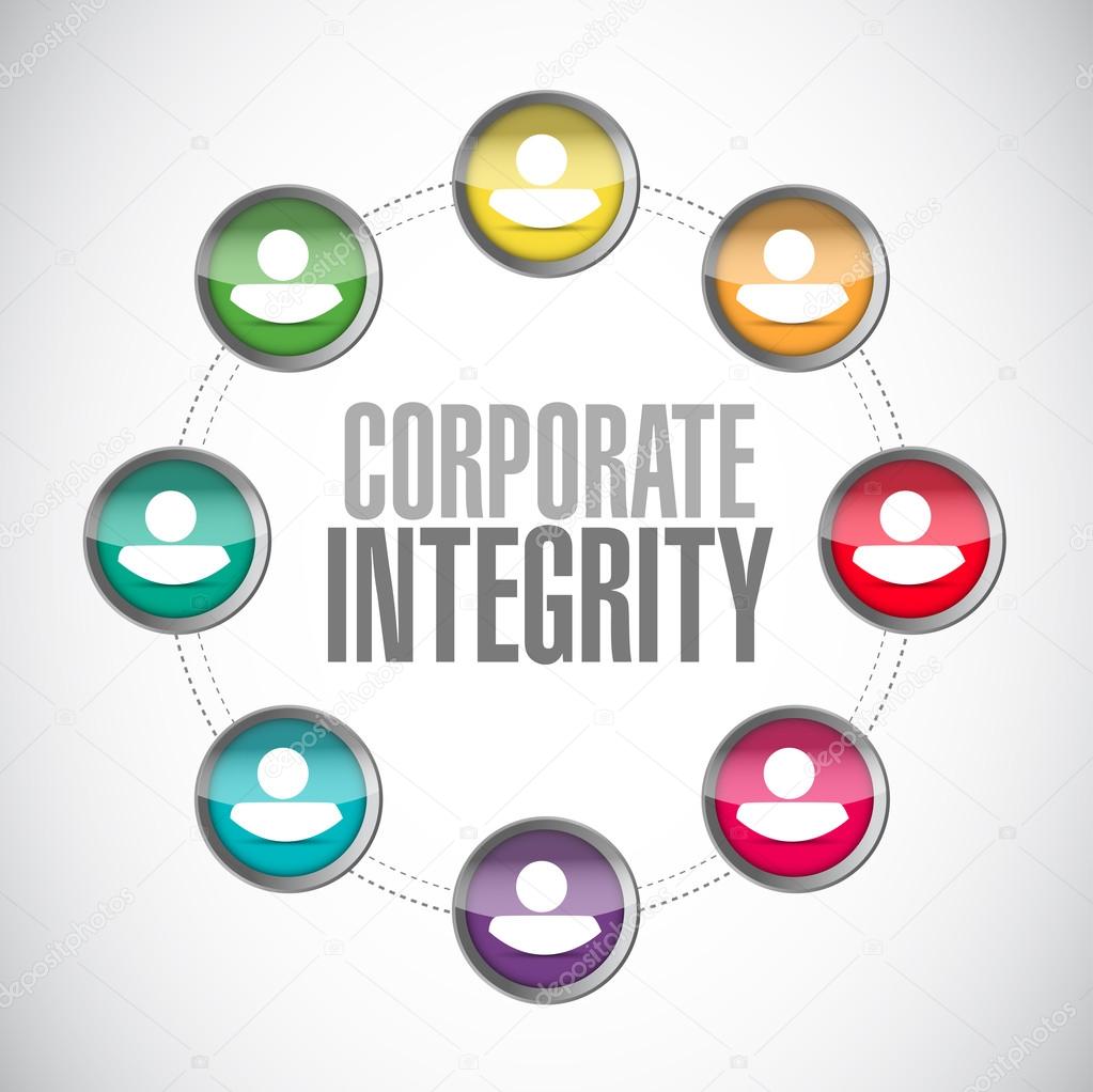 Corporate integrity isolated people network sign Stock Photo by ...