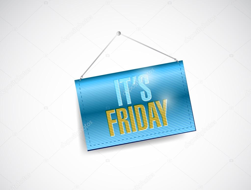 Its friday hanging banner illustration design Stock Photo by ...