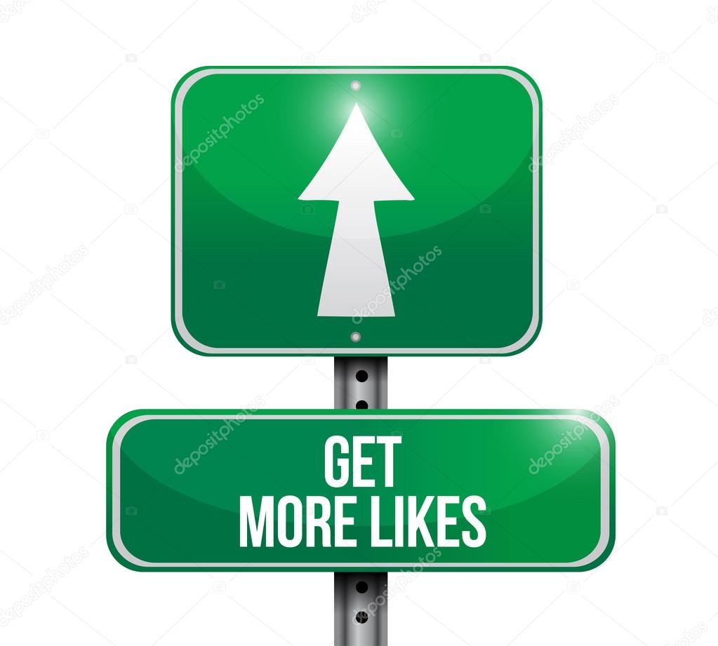 Get more likes sign illustration design Stock Photo by ©alexmillos 52610287
