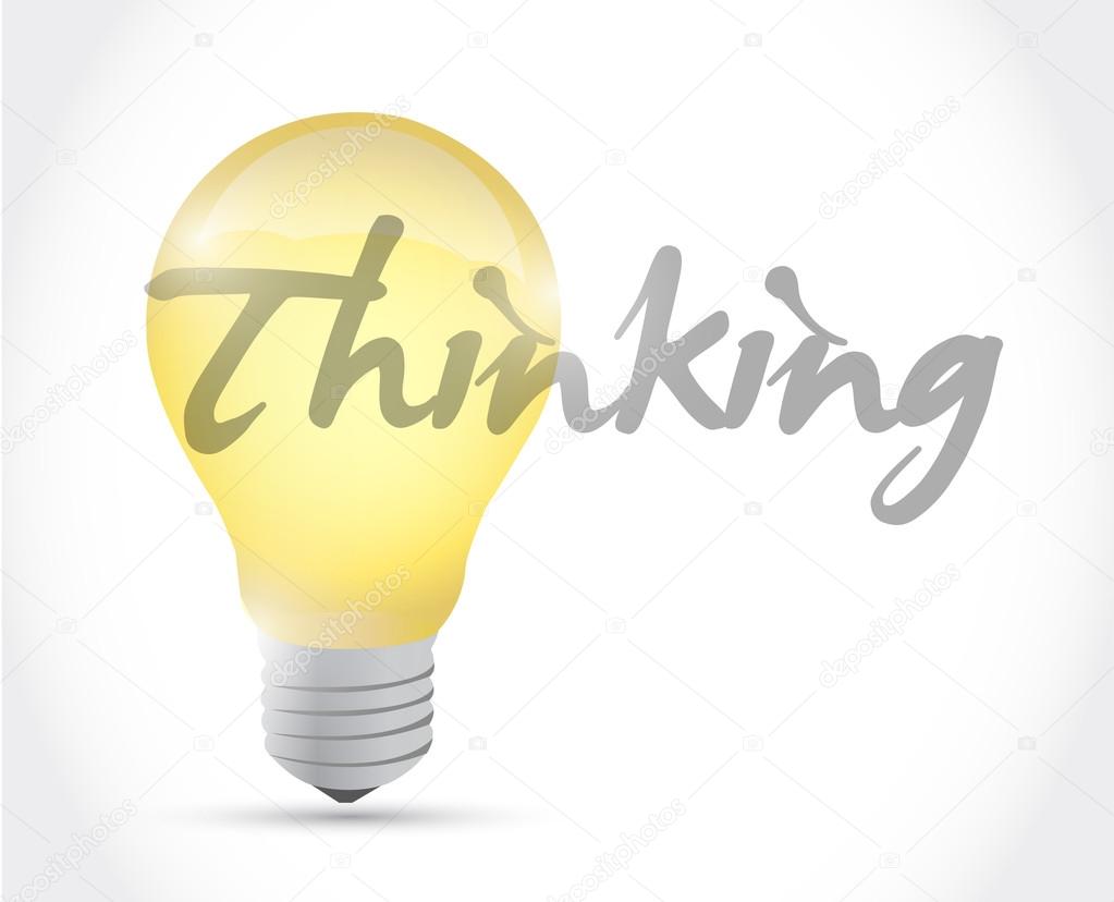 Thinking idea light bulb illustration design — Stock Photo © alexmillos ...