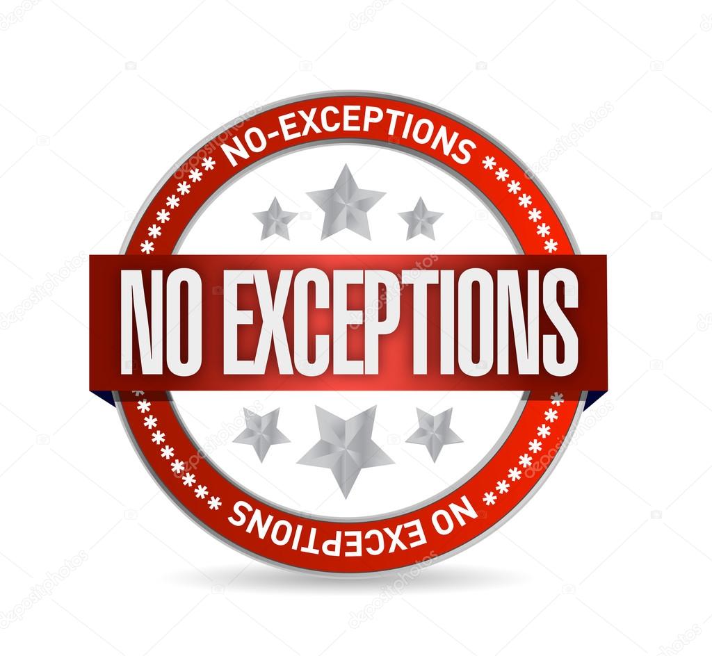 Sin excepciones sello ilustración diseño — Foto de stock © alexmillos ...