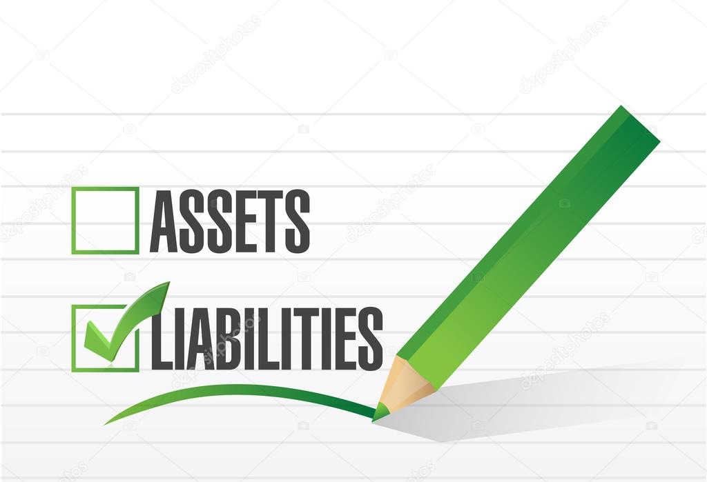 Liabilities check mark illustration Stock Photo by ©alexmillos 56813019