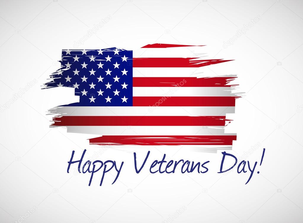 Happy veterans day flag illustration Stock Photo by ©alexmillos 57272503