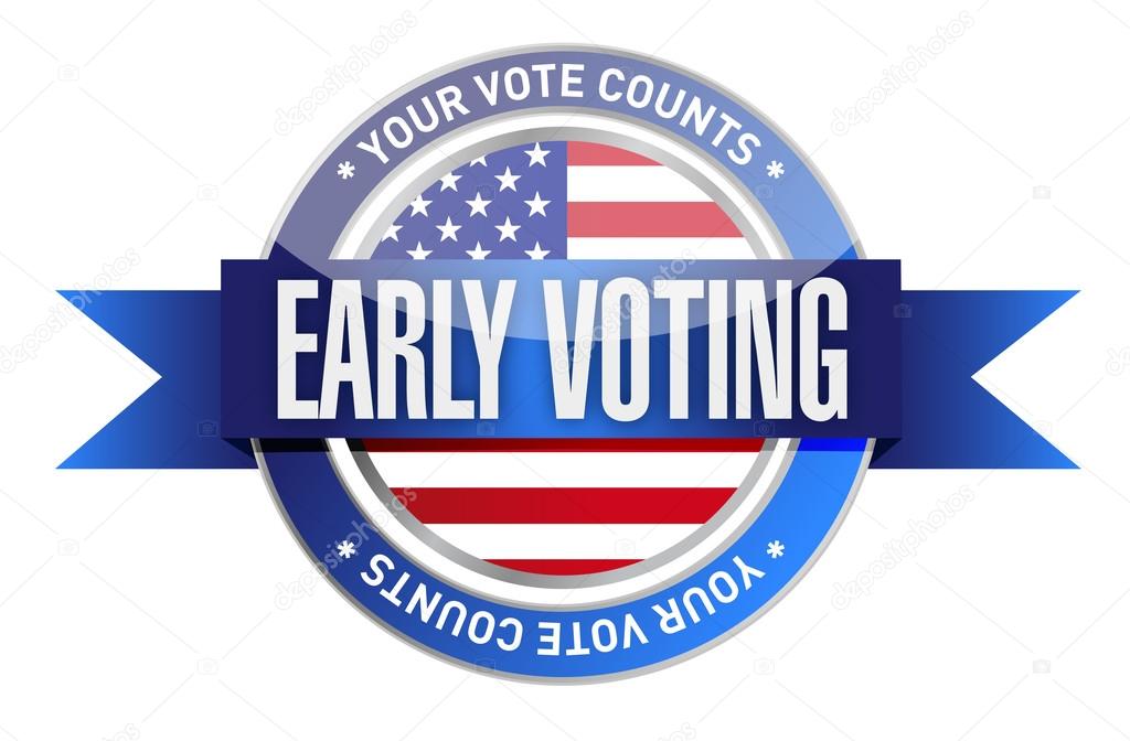 Early voting seal illustration design Stock Photo by ©alexmillos 57393325