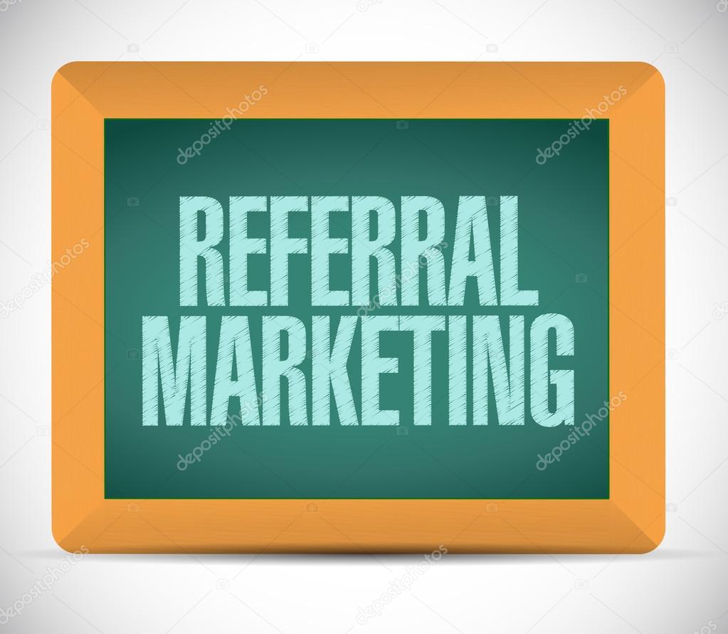 Referral marketing sign board — Stock Photo © alexmillos #61257947