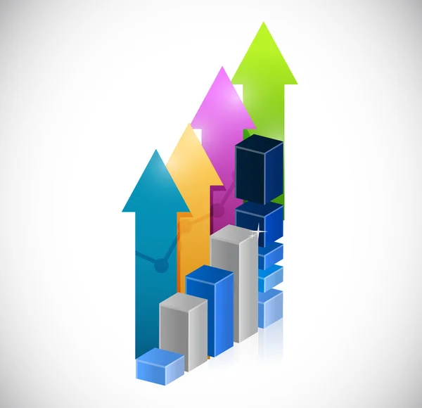 Business industrial up graph illustration Stock Photo by ©alexmillos ...