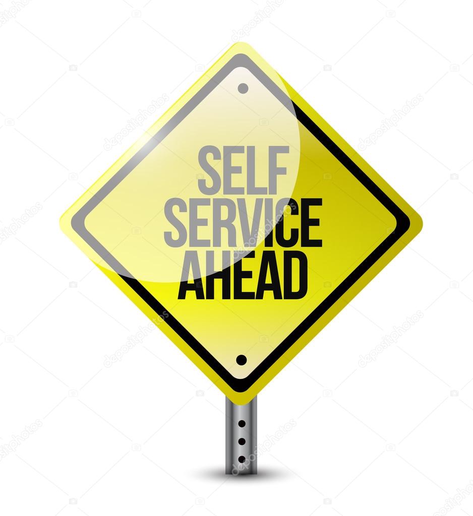 Self service ahead street sign illustration Stock Photo by ©alexmillos ...