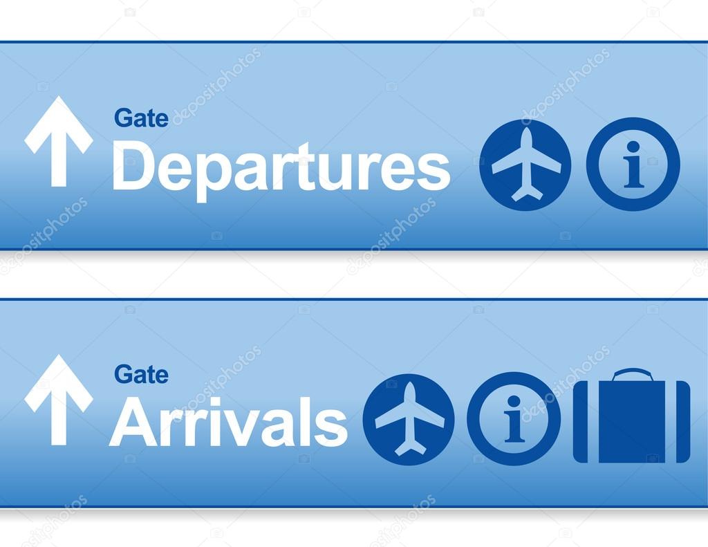 Airport Arrival Signs
