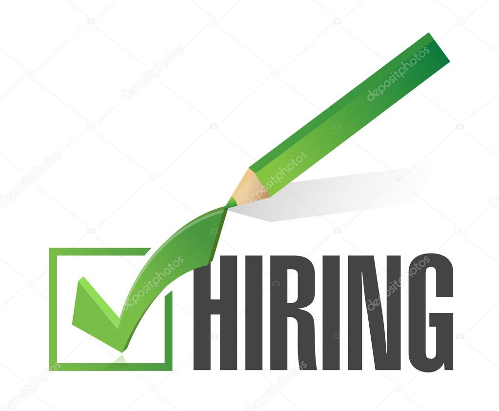 Hiring check mark illustration design — Stock Photo © alexmillos #63539941