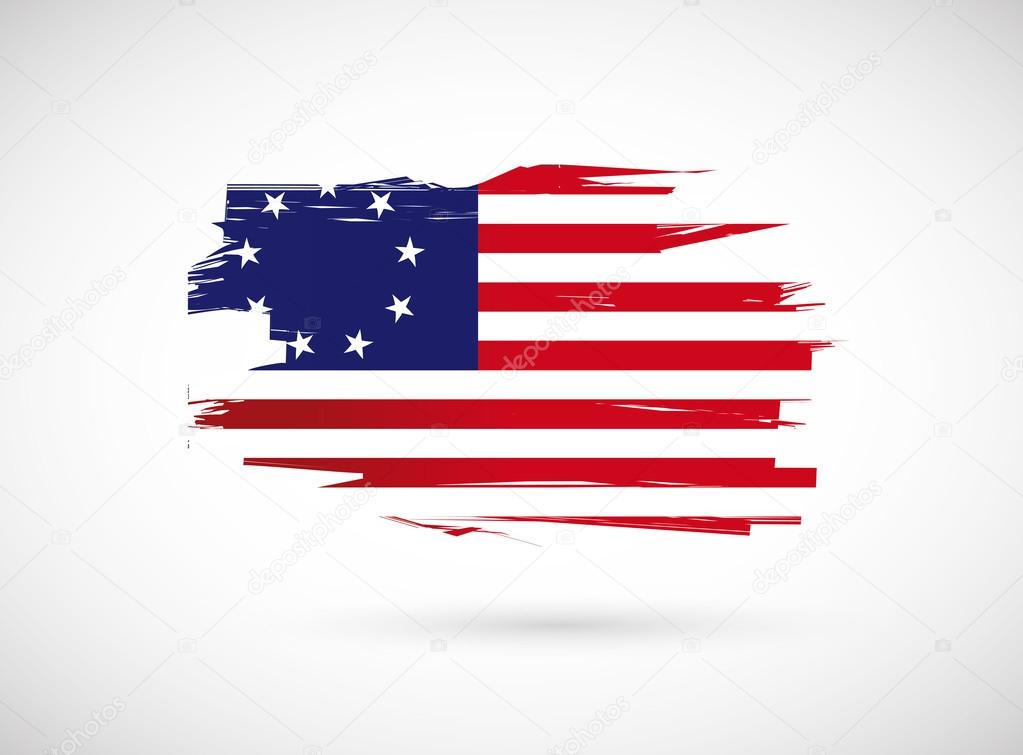 Original usa us ink flag illustration design — Stock Photo © alexmillos ...