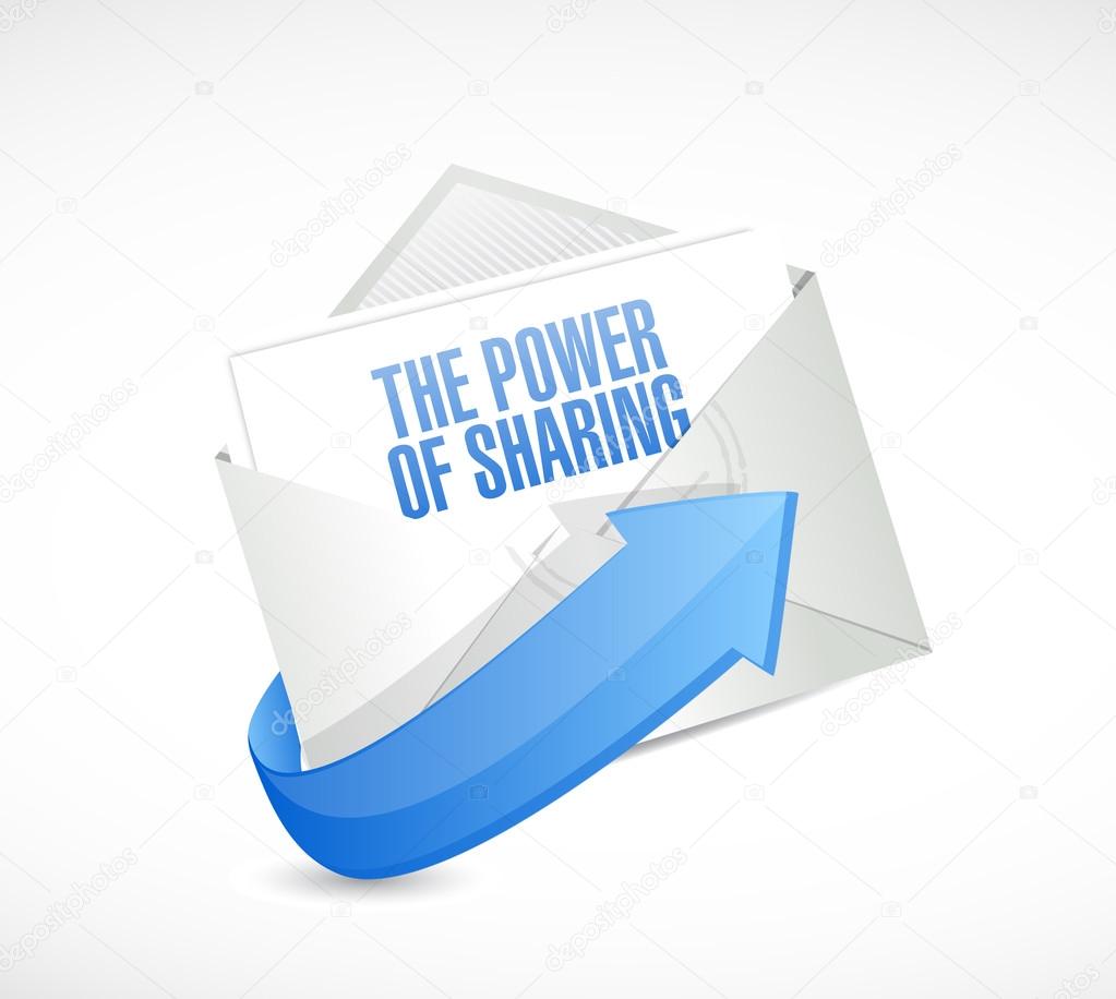 The power of sharing email illustration — Stock Photo © alexmillos ...