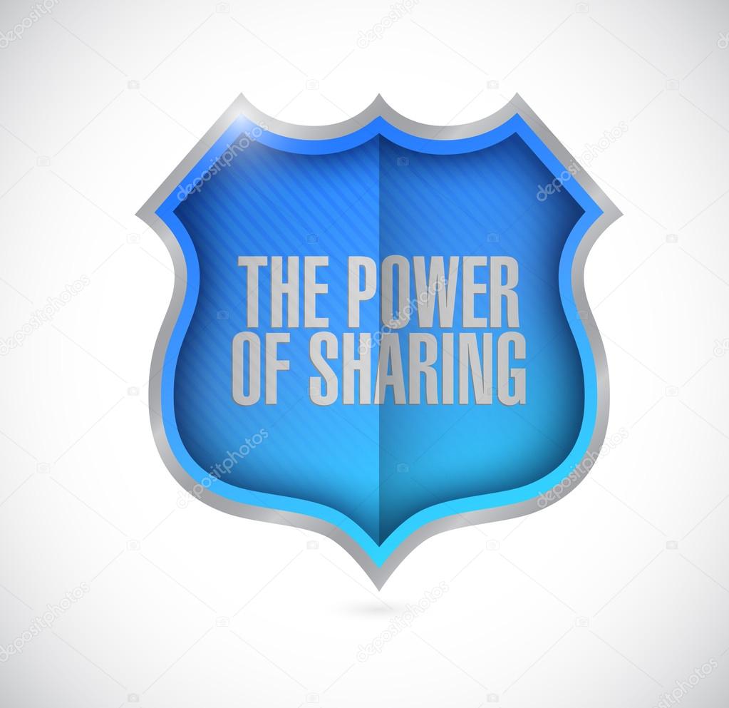 The power of sharing shield illustration Stock Photo by ©alexmillos ...