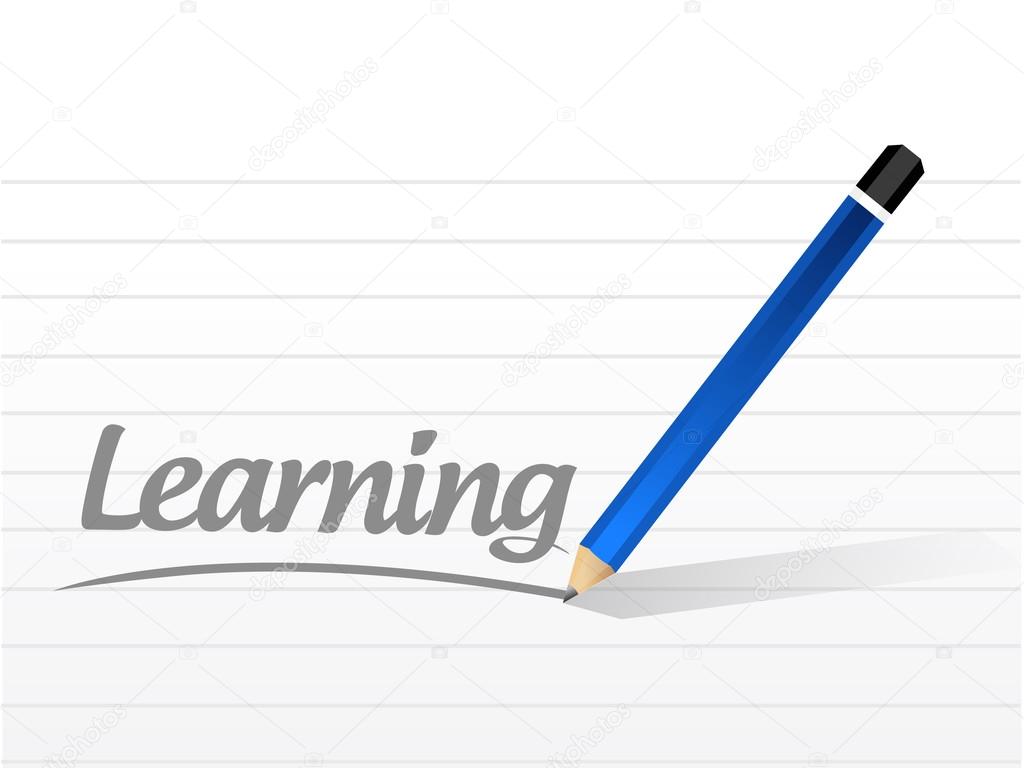 Learning message sign illustration — Stock Photo © alexmillos #65197343